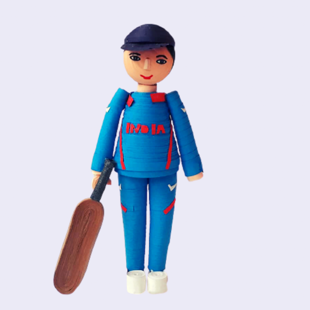 Quilled figurines of sports players | Trogons